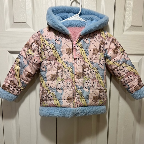 Disney | Jackets & Coats | Disney Princess Jacket With Pink And Blue ...